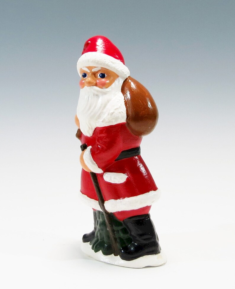 Traditional Hand Painted Chalkware Santa With a Sack of Toys - Etsy