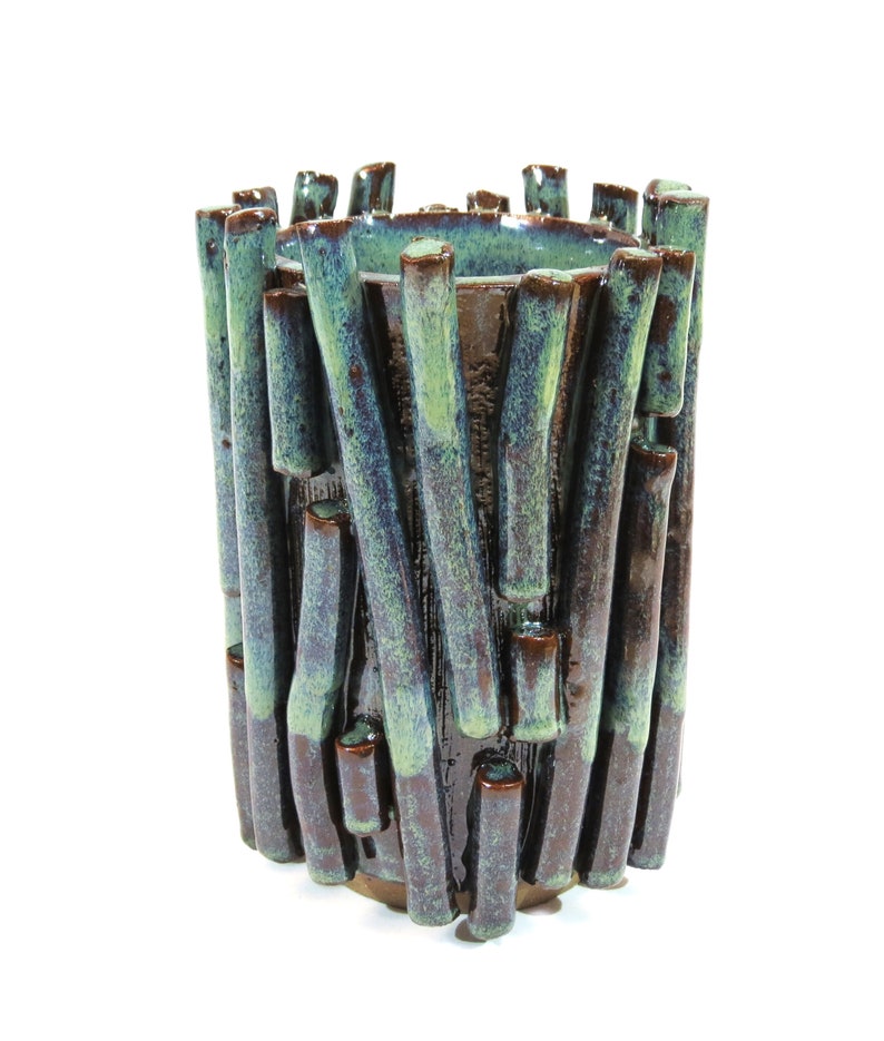 Slab-built and Extruded Brutalist Ceramic Cylinder Abstract | Etsy