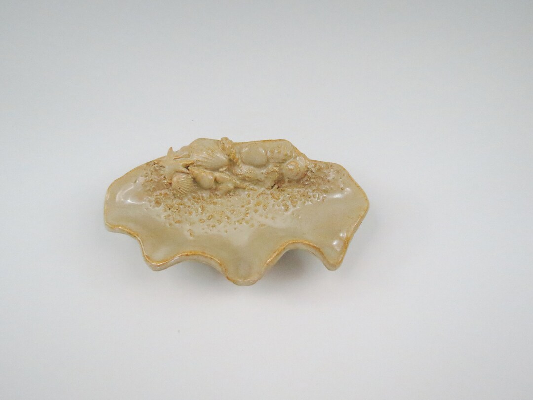 Ceramic Seashell Jewelry Dish, Ceramic Shell Spoon Rest, Key Dish ...