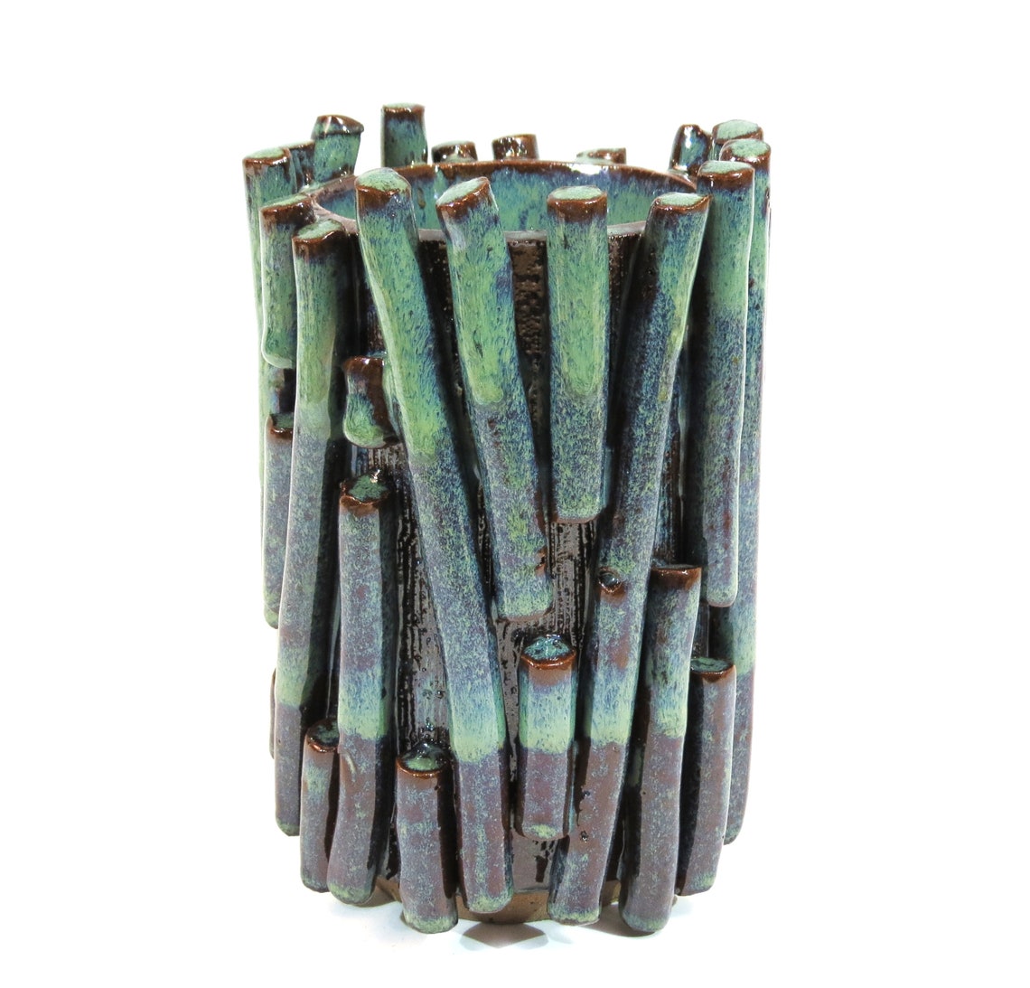 Slab-built and Extruded Brutalist Ceramic Cylinder Abstract | Etsy