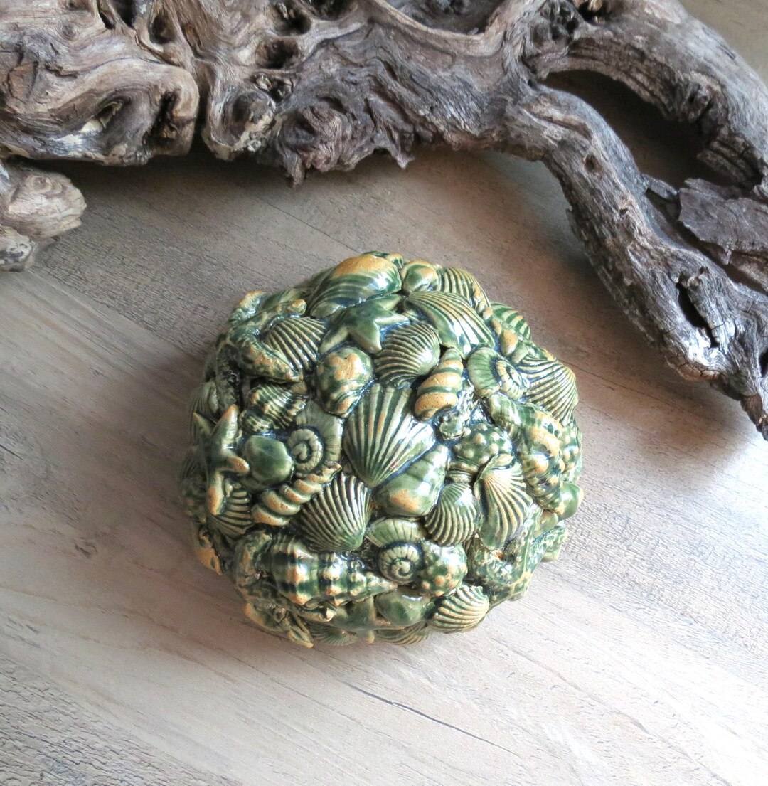 Hand Built Seashell Tile: Ceramic Wall Art Sculpture - Etsy