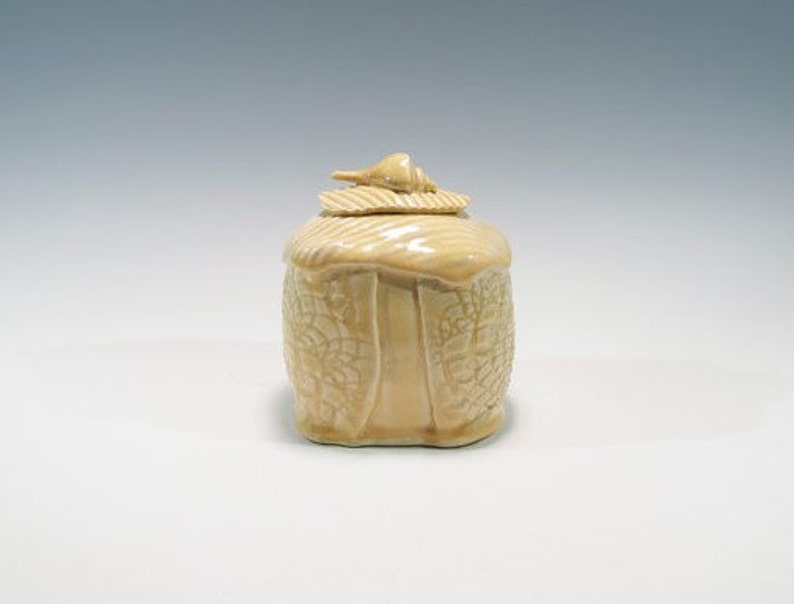 Hand Built Textured Pottery Box With Lid Ceramic Sculpture | Etsy