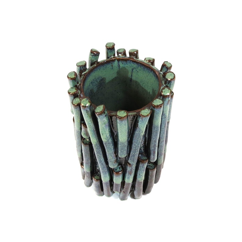 Slab-built and Extruded Brutalist Ceramic Cylinder Abstract | Etsy