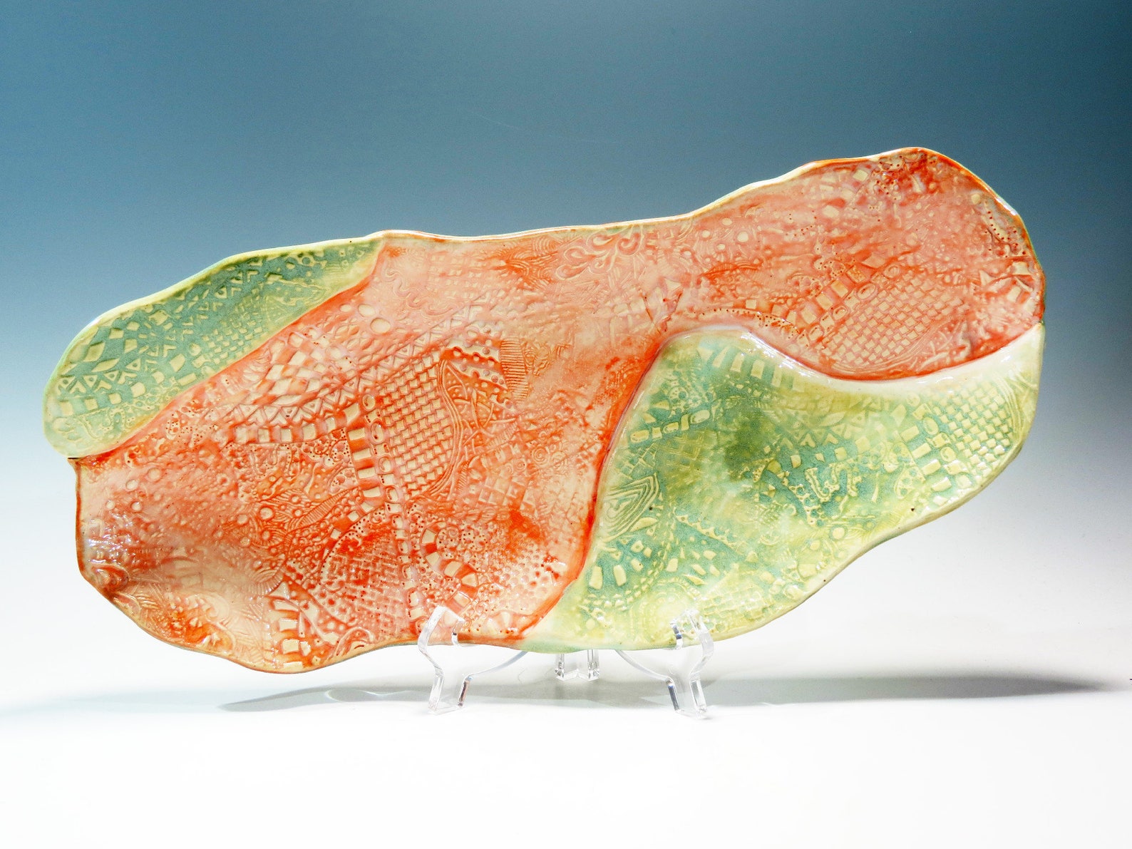 Hand Built Ceramic Serving Tray Ceramic Bread Dish Bread Tray | Etsy