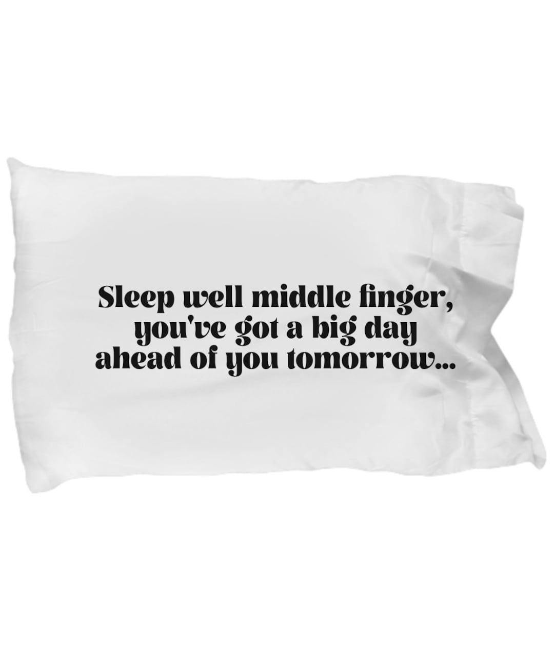 Sleep Well Middle Finger, Funny Pillowcase, Funny Gift - Etsy