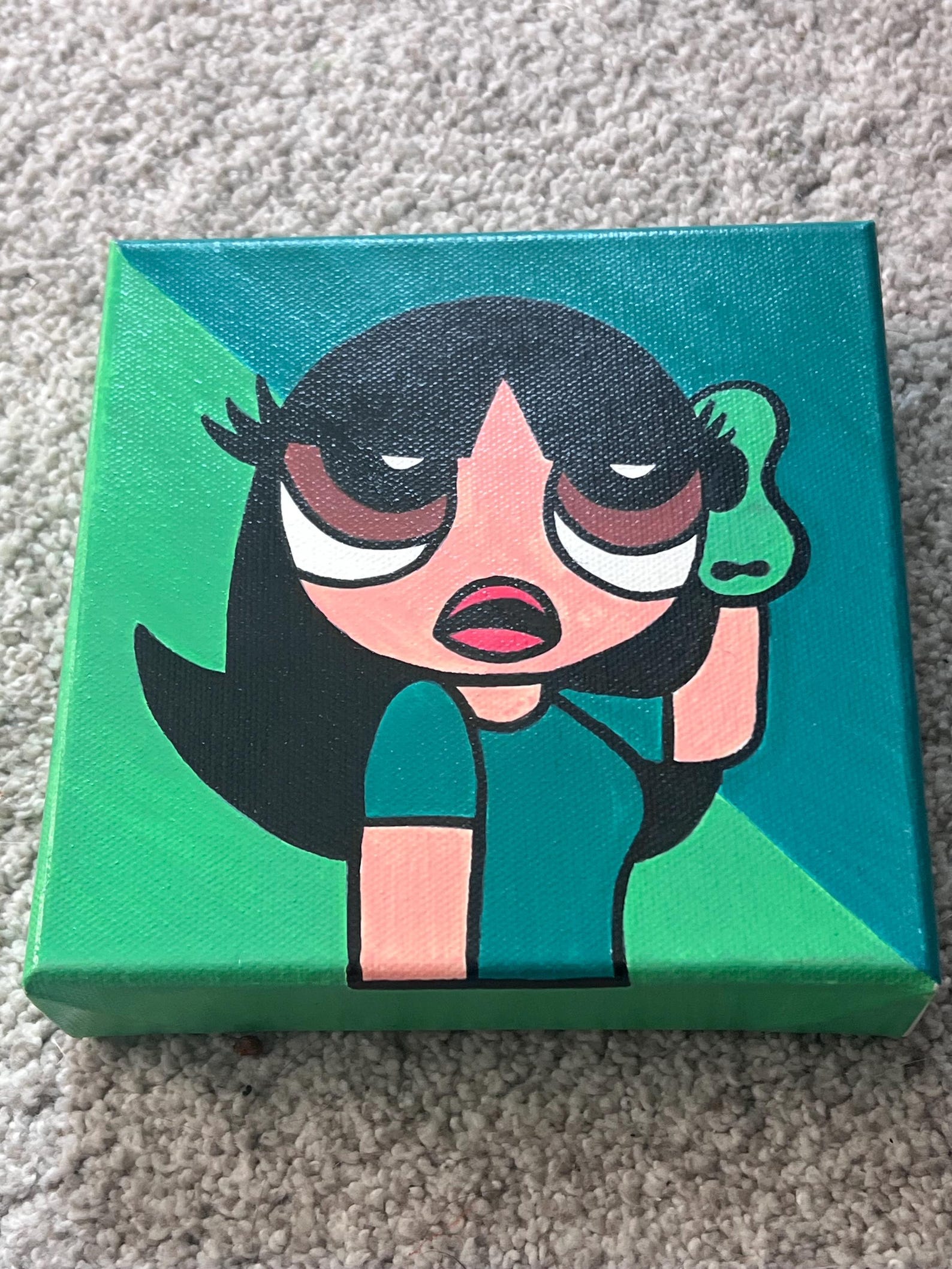Powerpuff Girl Buttercup Canvas Painting - Etsy