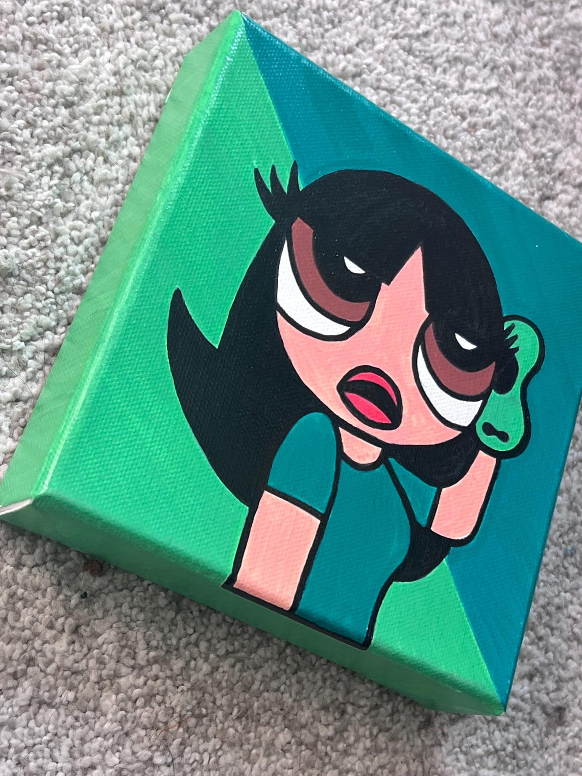 Powerpuff Girl Buttercup Canvas Painting - Etsy