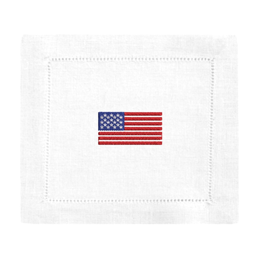 American Flag Cocktail Napkins set of 4 Napkins free Shipping Unique ...