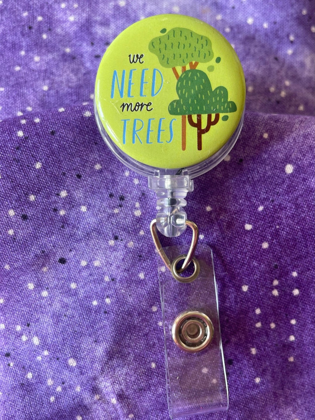 We Need More Trees, Recycling ID Badge Reel, Retractable ID Holder Reel ...