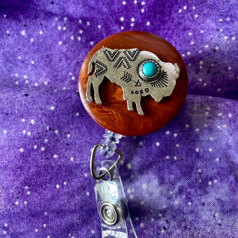 Buffalo Badge Reel - Etsy