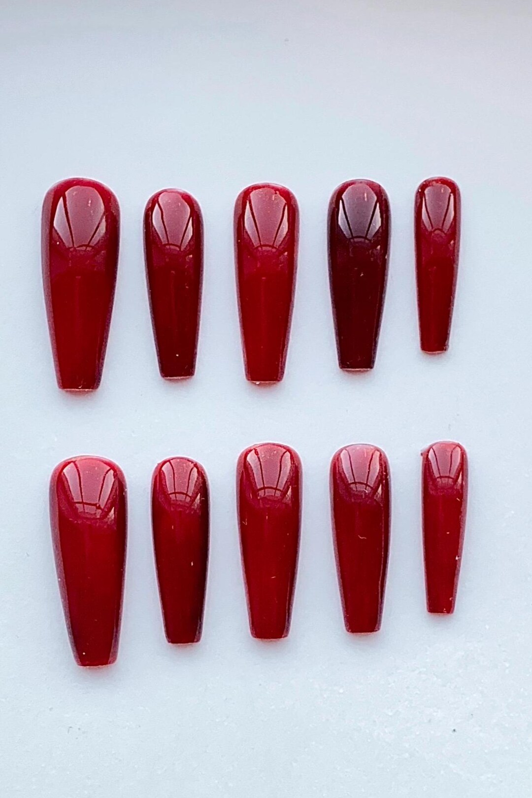 Cranberry Jelly | Handmade Press on Nails | Bakery-inspired Nail Set ...