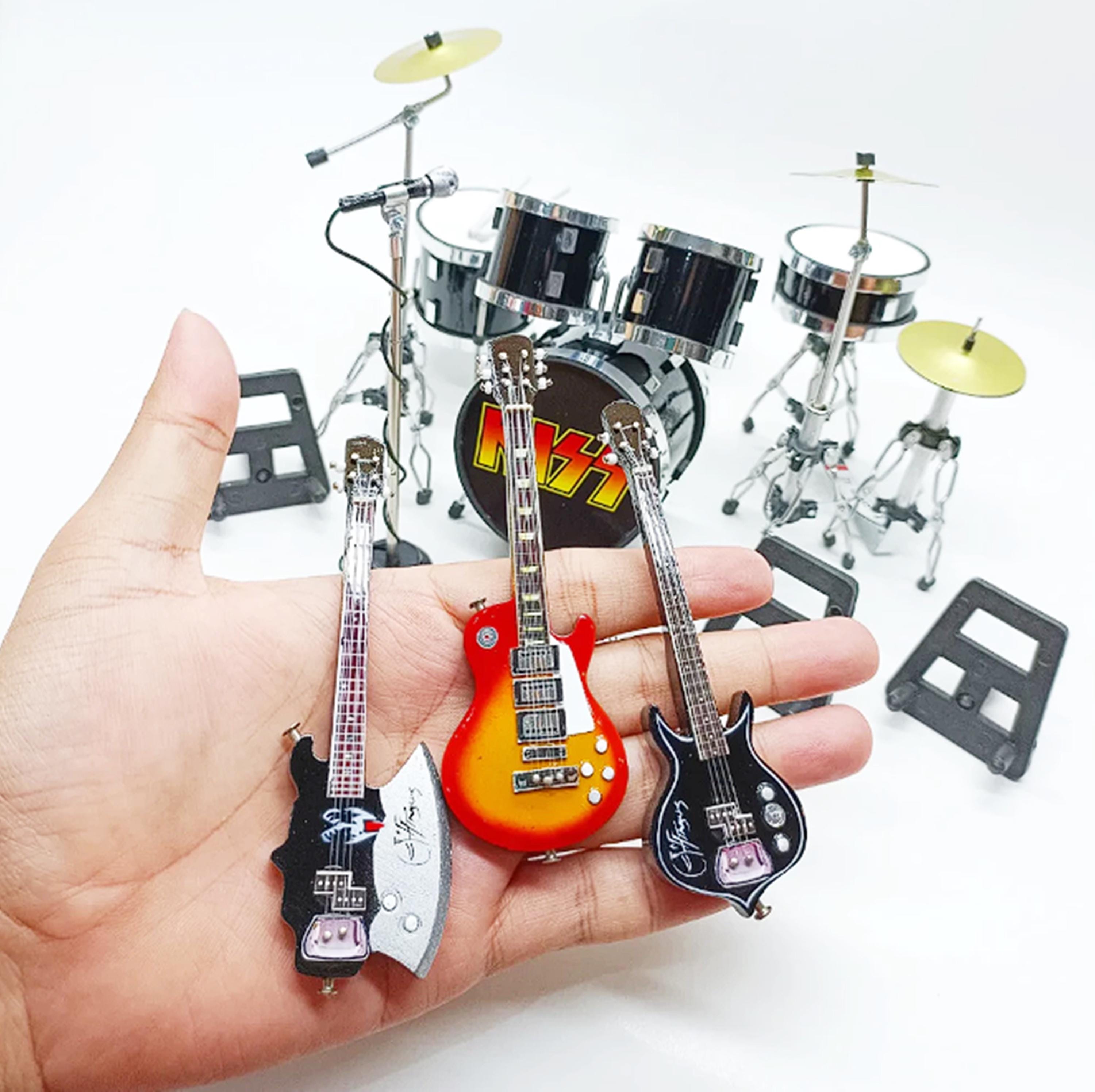 Miniature Drum KISS Band Special Edition and Mini Guitar Scale 1/12 - Etsy