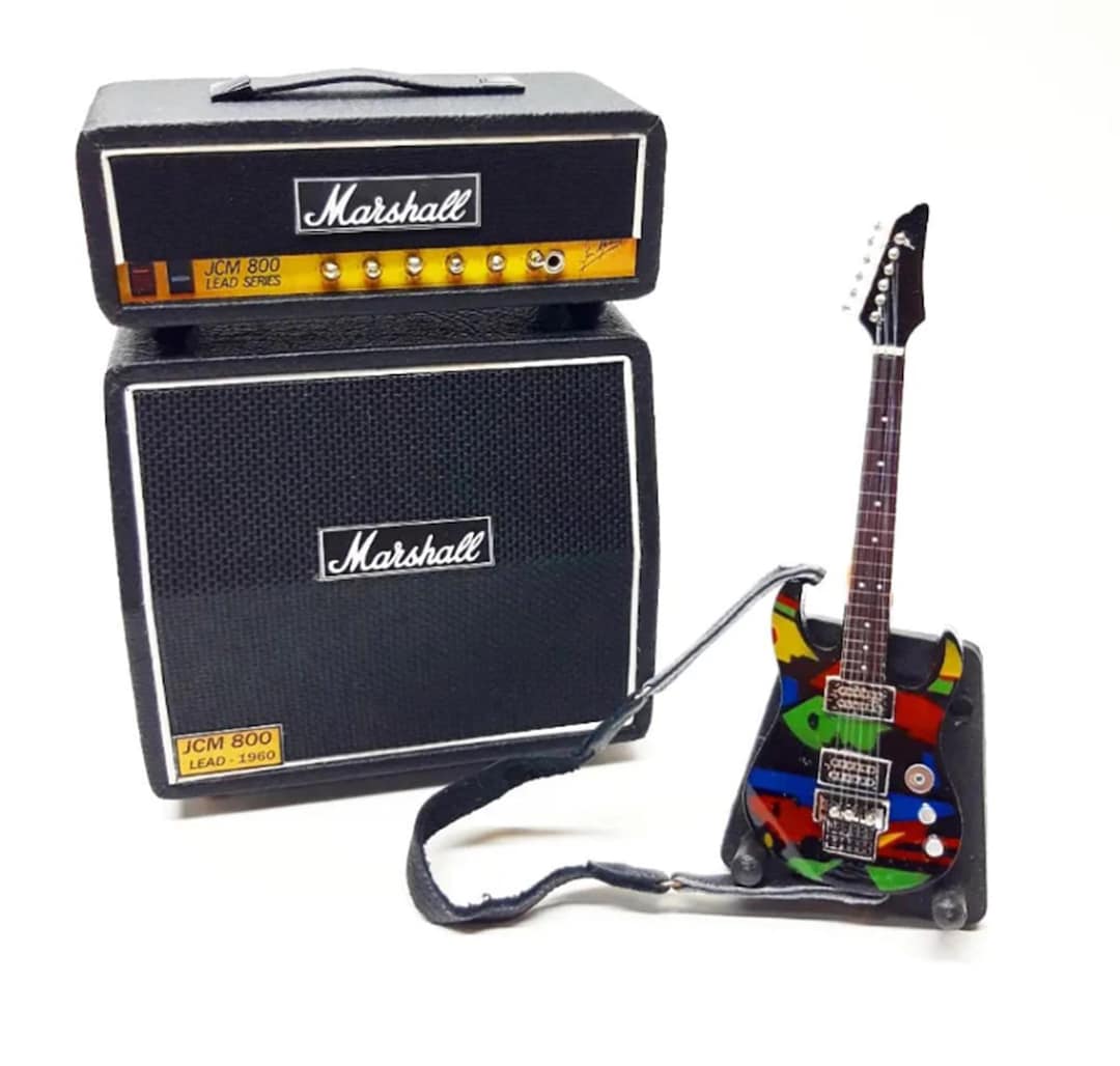 Miniature JPM100 Picasso Guitar and JCM 800 2-stage Amplifier ...