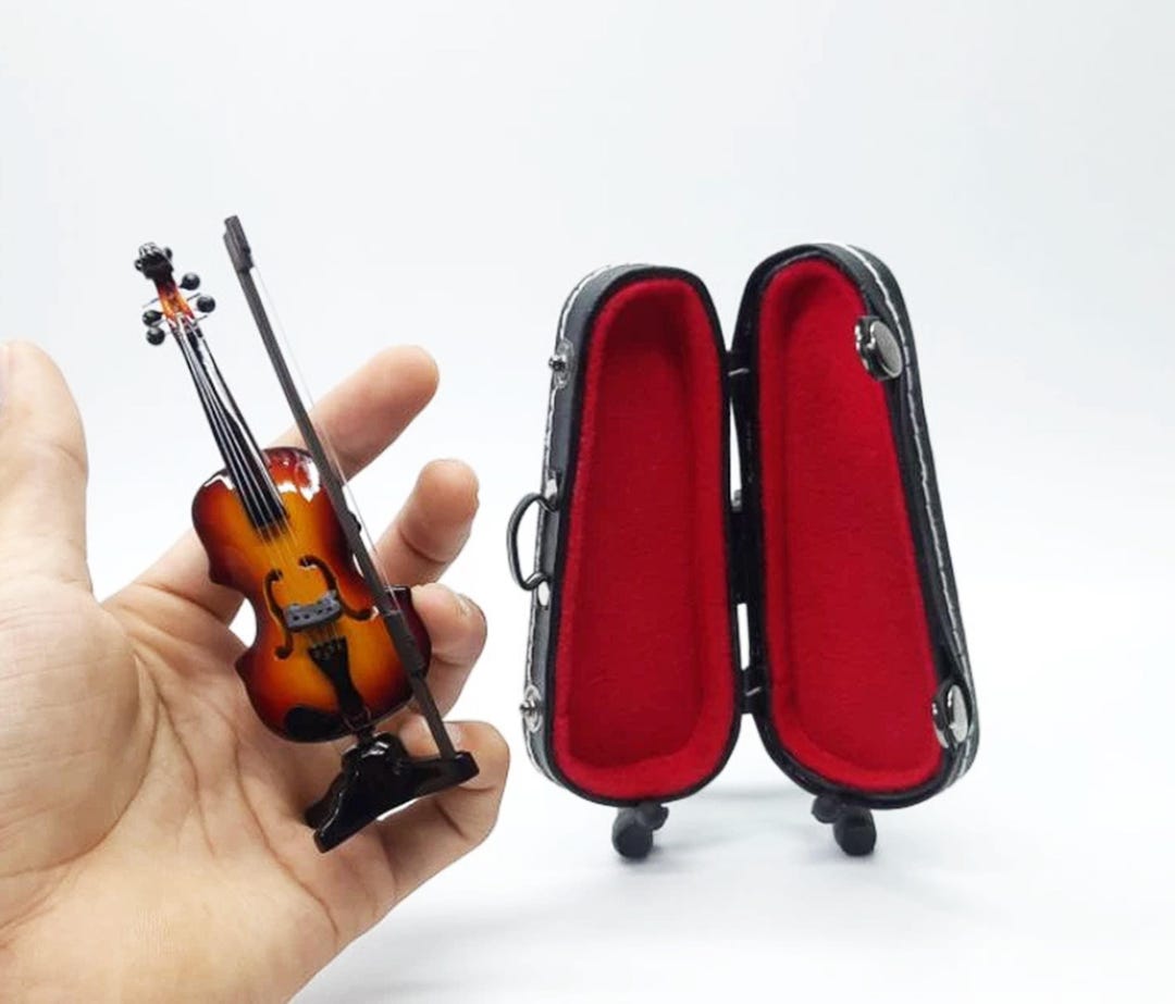 Realistic Miniature Violin and Hardcase Classic Miniature Instrument - Etsy
