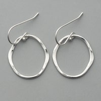 Silver Drop Earrings - Etsy