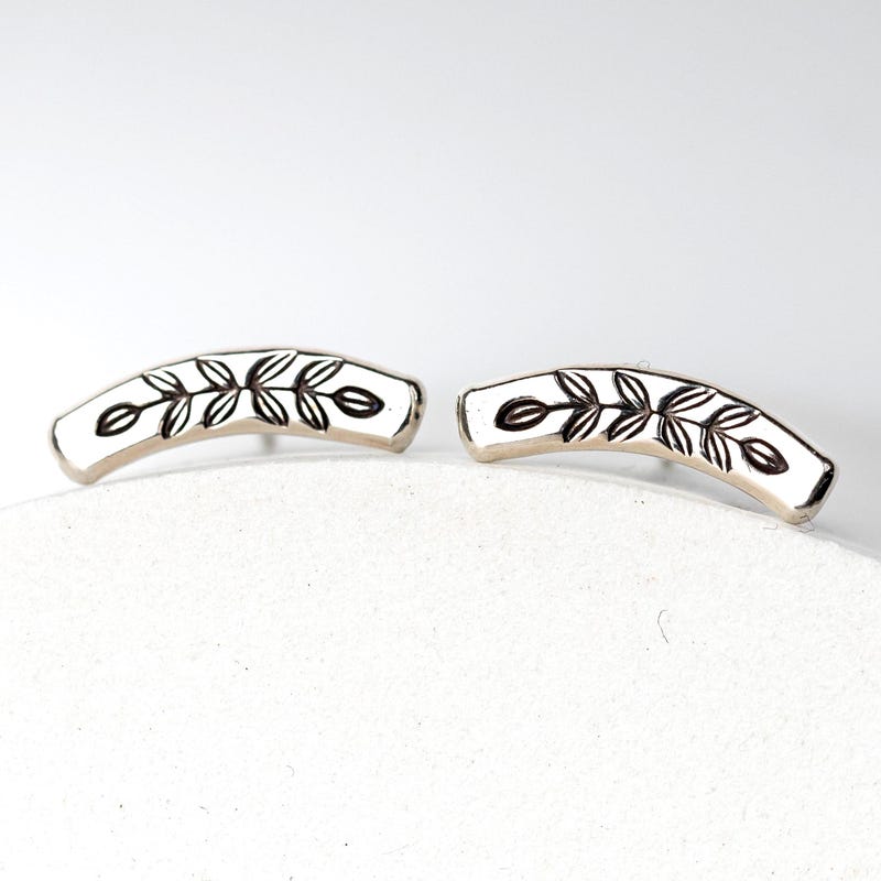 Small Oxidized Silver Studs - Etsy