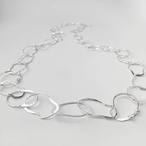 36 Inch Long Sterling Silver Chain Necklace, Long Silver Chunky Chain ...