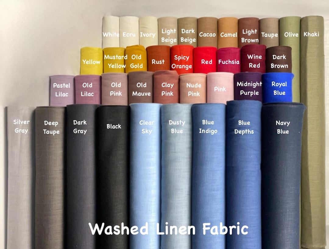 Washed 100% Linen Fabric by the Soft Linen Fabric for Clothing Home ...