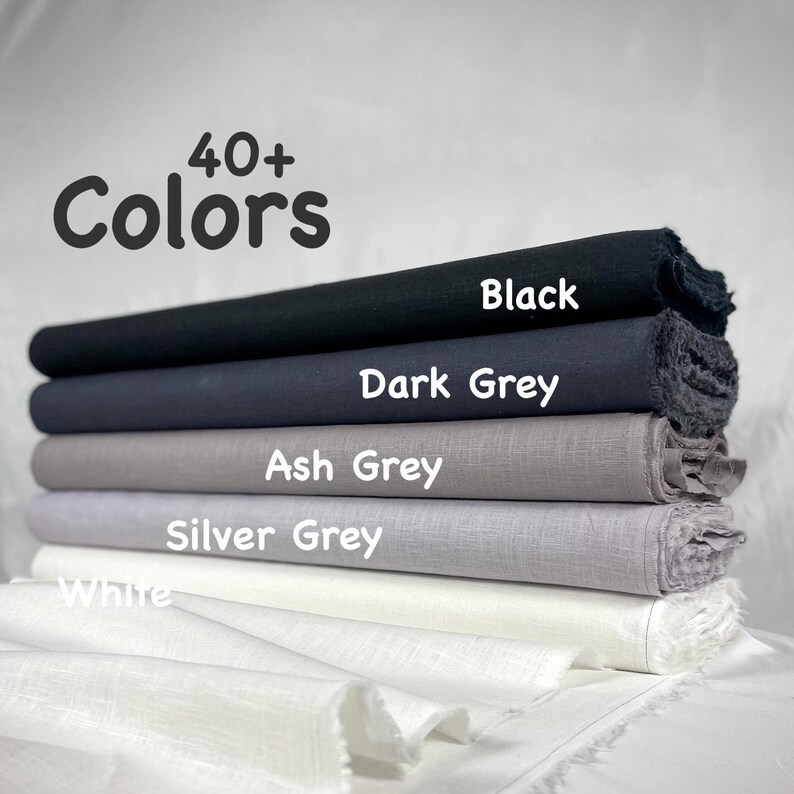 Enzyme Washed Linen Fabric: 100% Soft Linen, 40+ Colors, 230 Gsm - Etsy
