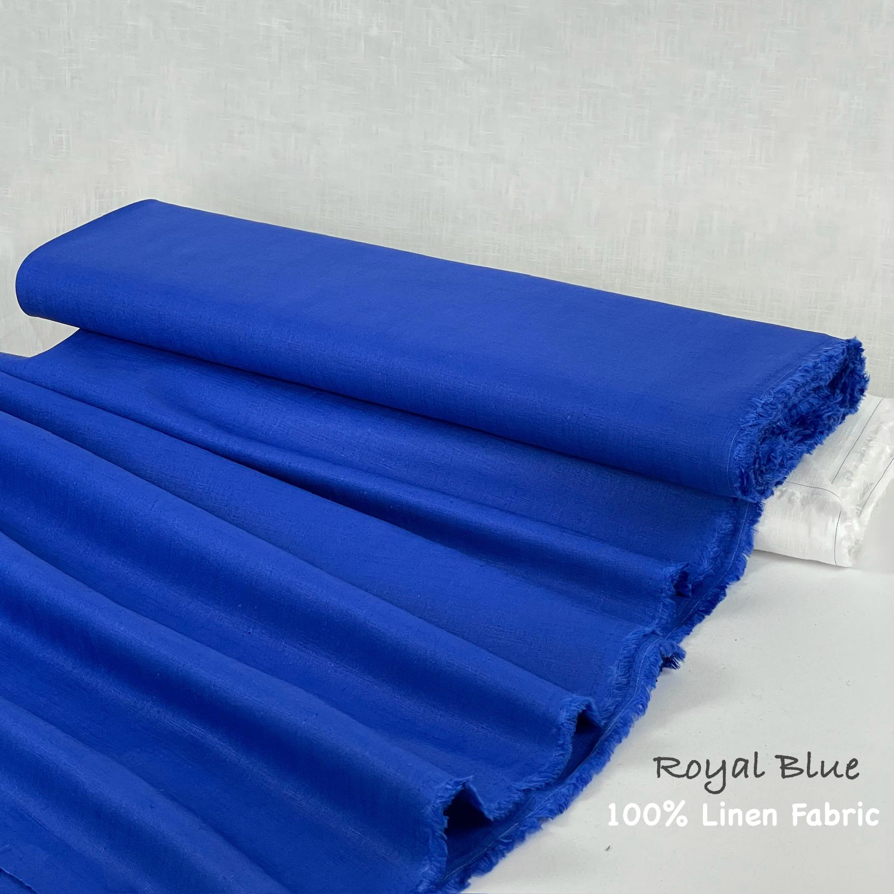 Enzyme Washed Linen Fabric: Dusty Blue, Softened 230 Gsm, Oeko-tex ...