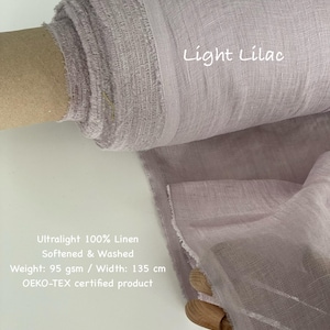 Organic Linen Gauze Fabric Thin Curtain Linen Fabric Soft Washed Semi ...
