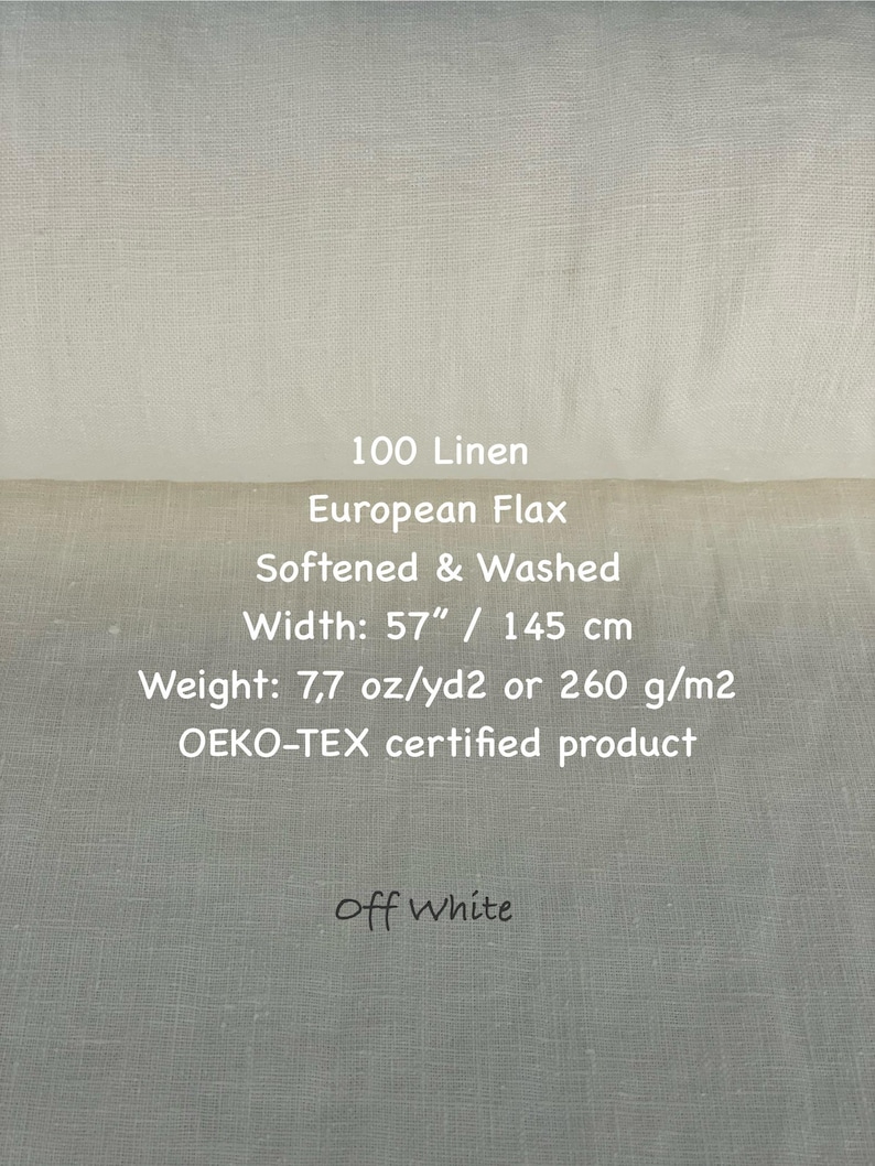 Natural Undyed 100% Organic Linen Fabric Softened Washed European ...