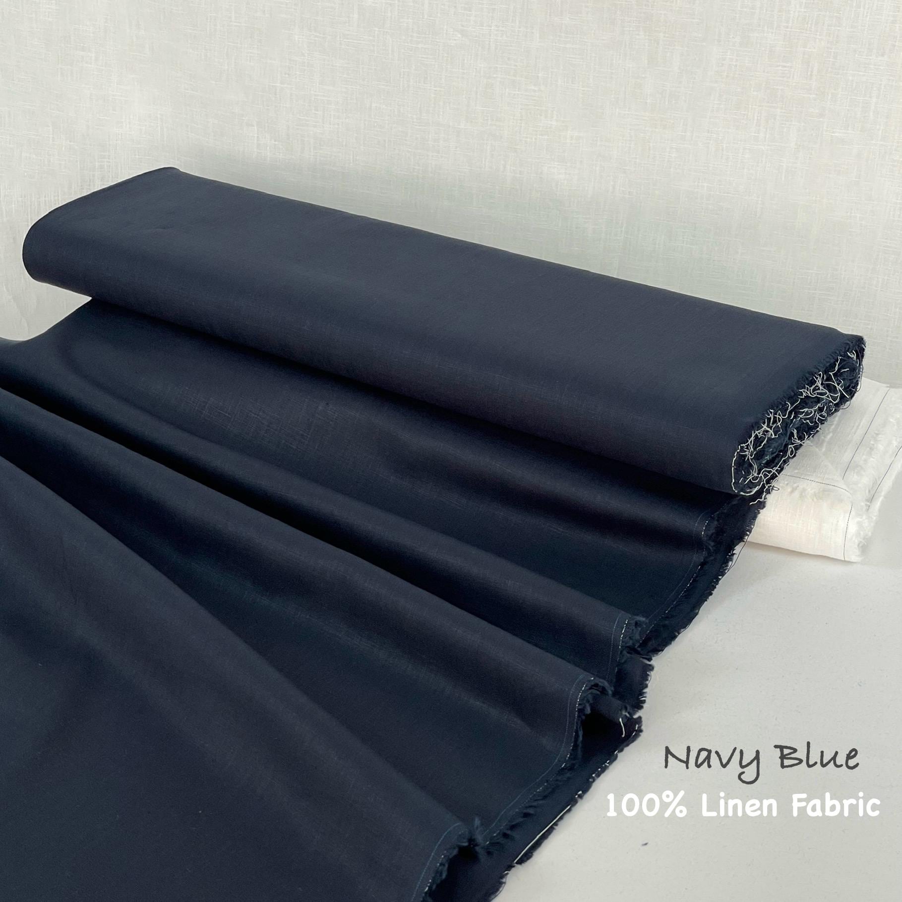 Enzyme Washed Linen Fabric: Dusty Blue, Softened 230 Gsm, Oeko-tex ...