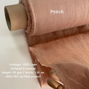 Organic Linen Gauze Fabric Thin Curtain Linen Fabric Soft Washed Semi ...