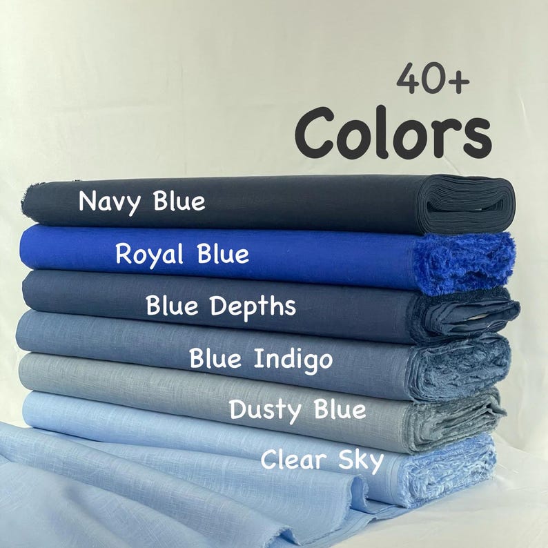 Enzyme Washed Linen Fabric: 100% Soft Linen, 40+ Colors, 230 Gsm - Etsy