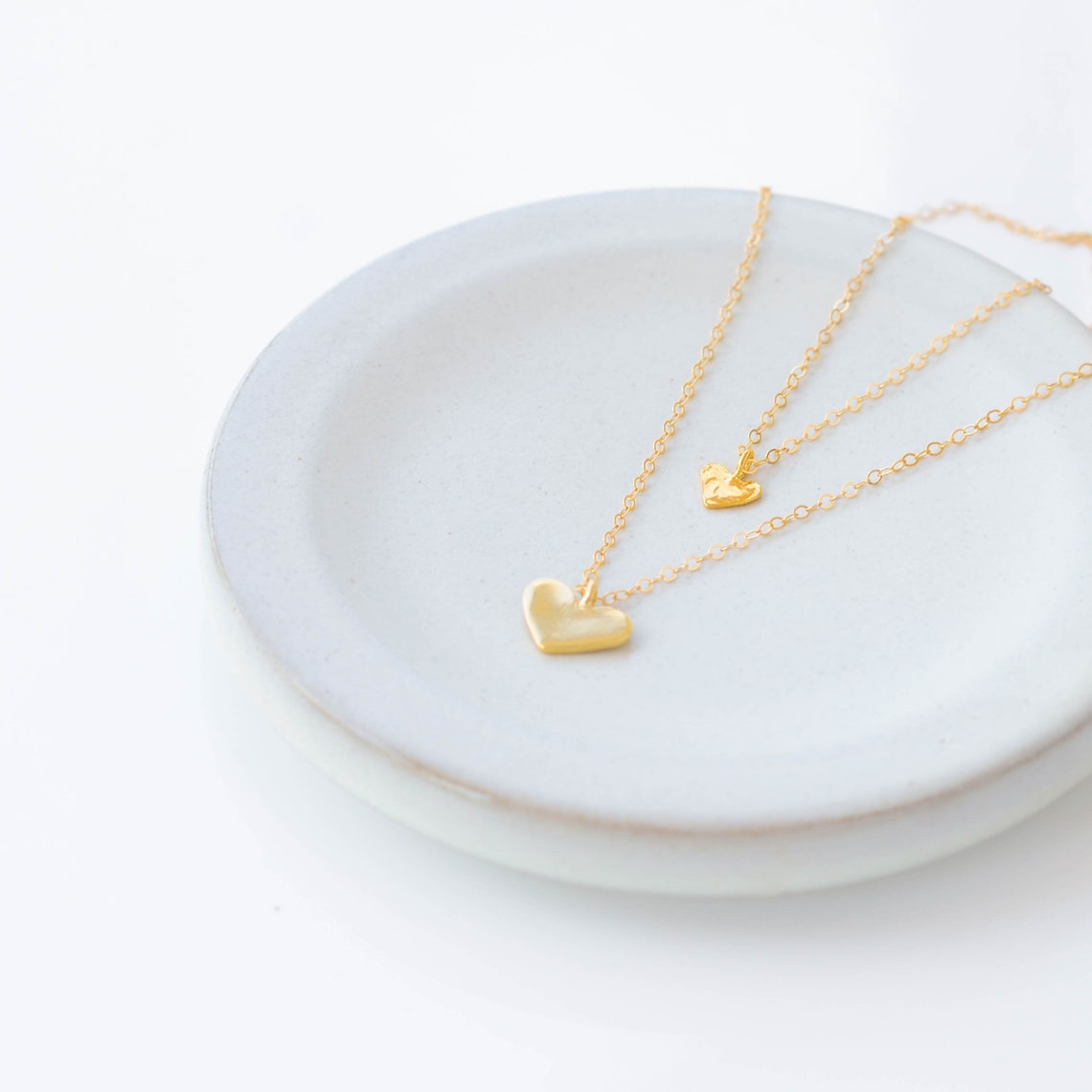 Girls Gold Heart Necklace Heart Jewelry - Etsy