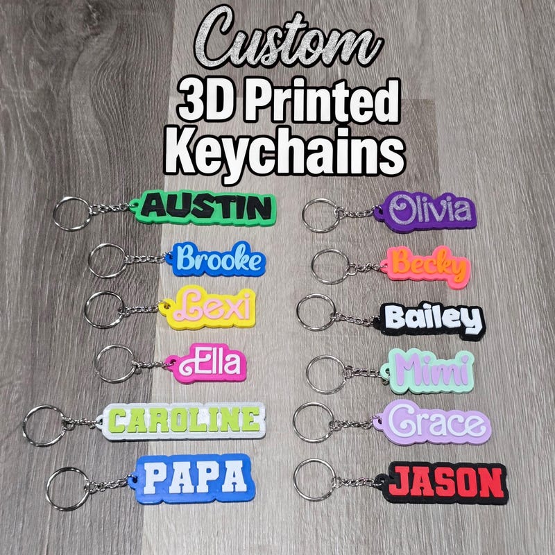 Name Keychain - Etsy