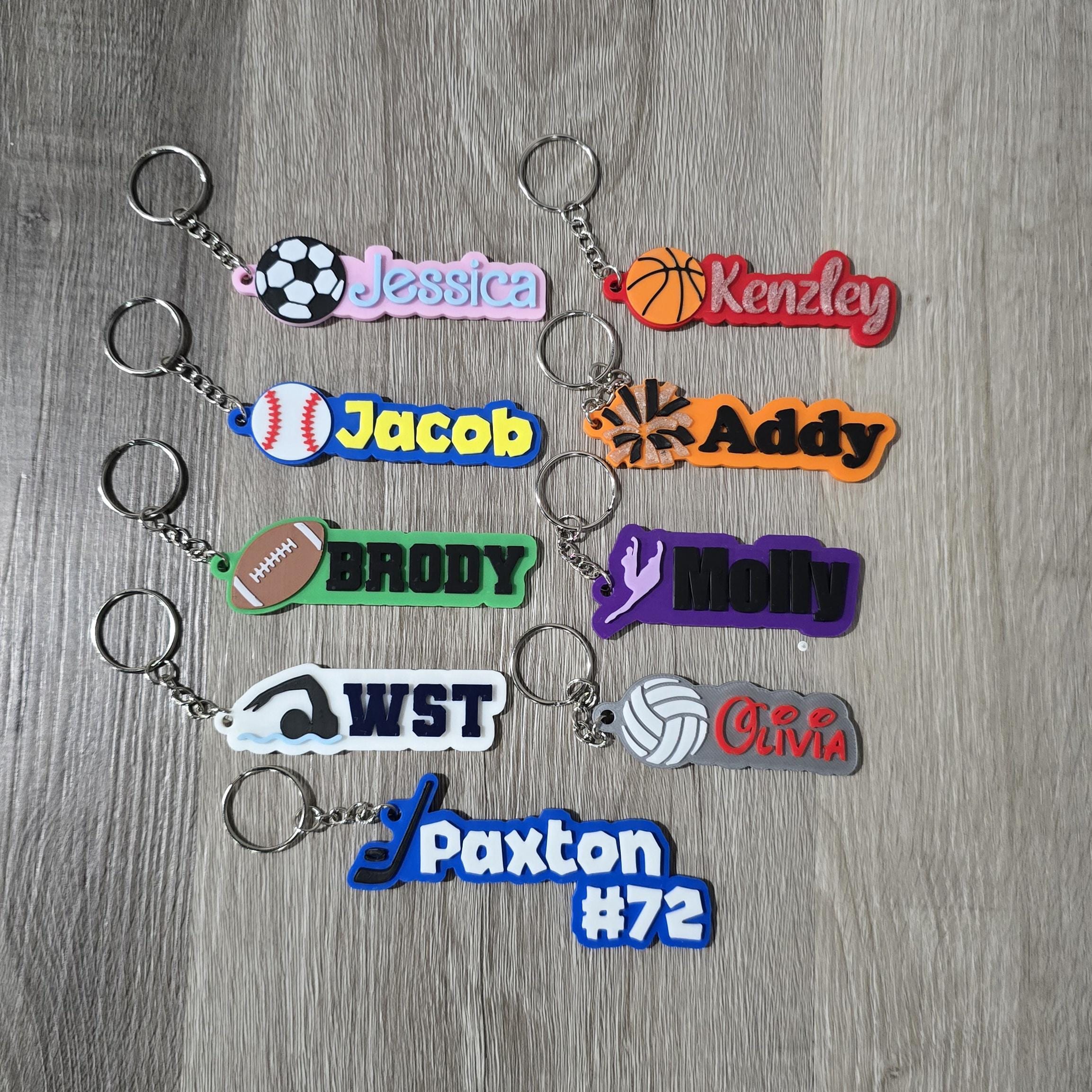 Custom 3D Printed Keychain - Sports Keychain - Sports Team Gifts - Team ...