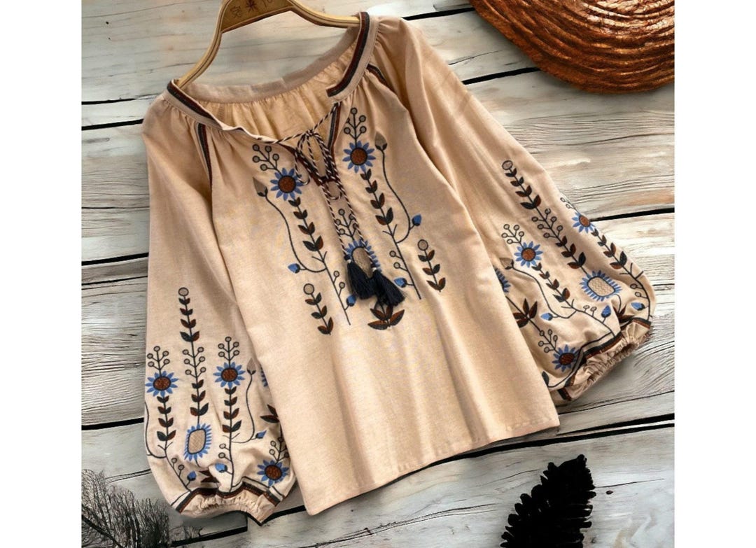 Peasant Blouse Woman, Cottagecore Top, Cottage Core Blouse, Victorian ...