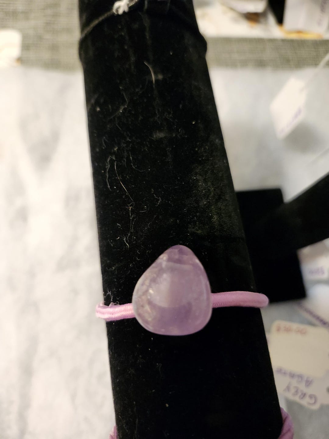 Genuine Amethyst Crystal Hair Tie - Etsy