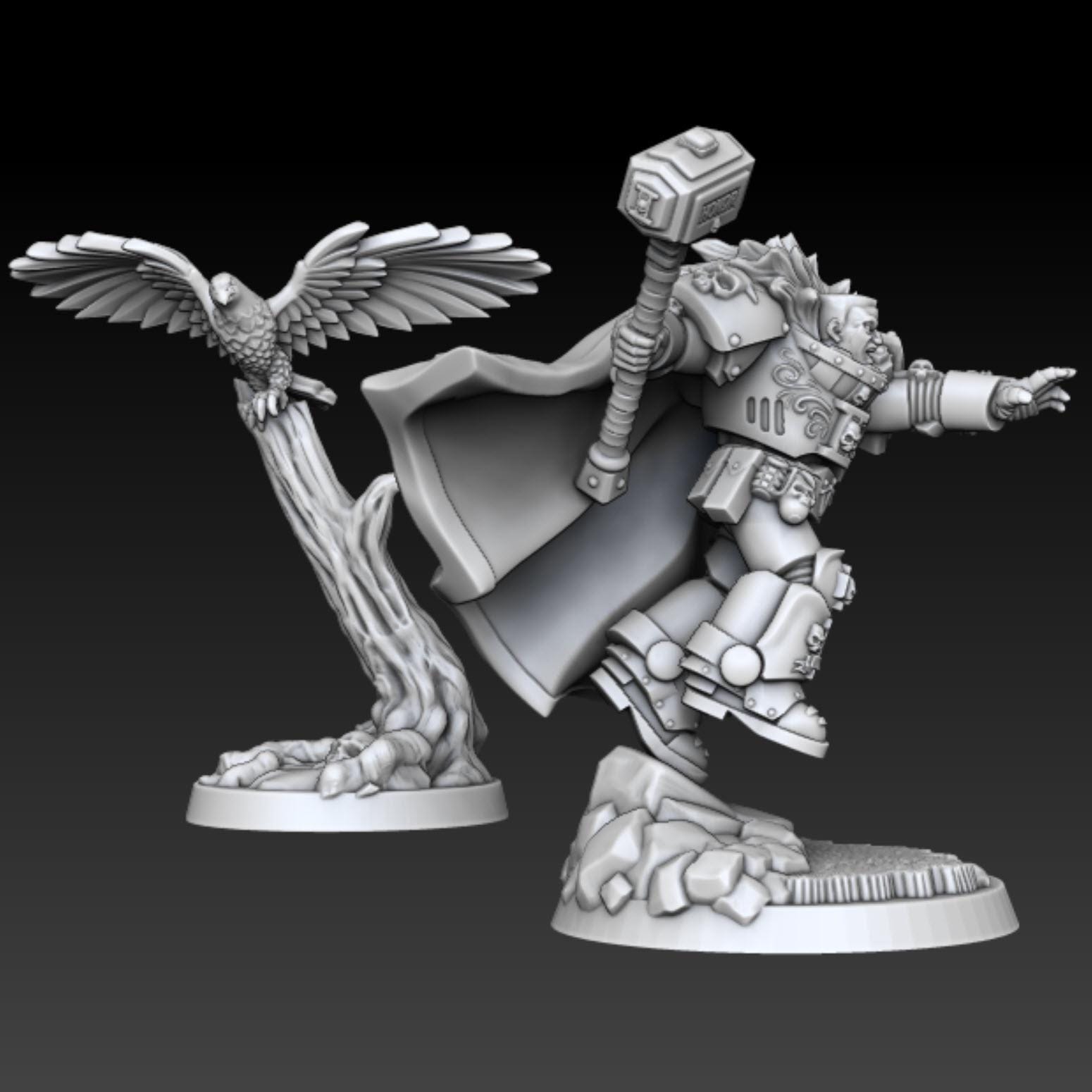 Inquisitor Cortez in Heavy Armor Premium Miniature for Tabletop Gaming ...