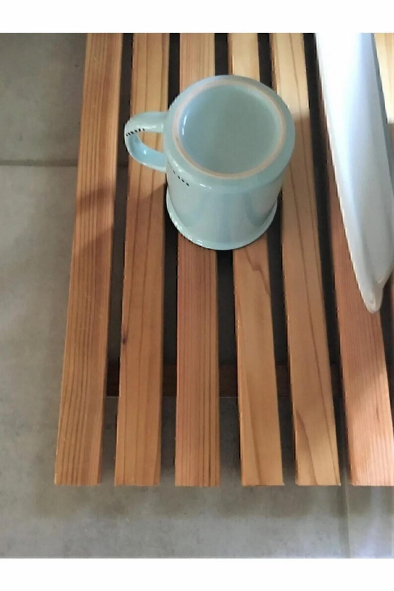 Wooden Dish Rack, Dish Drying Tray, Slats Drying Rack , Kitchen Decor ...