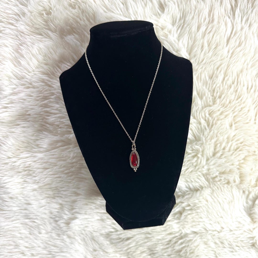 Red Pendant Necklace, Christmas Gift Necklace, Red Necklaces, Love ...
