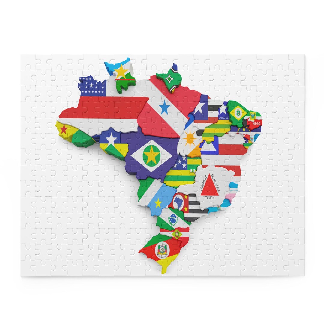 Puzzle, Brazil Map Puzzle,252 piece, Jigsaw Puzzle, Geography Puzzle ...
