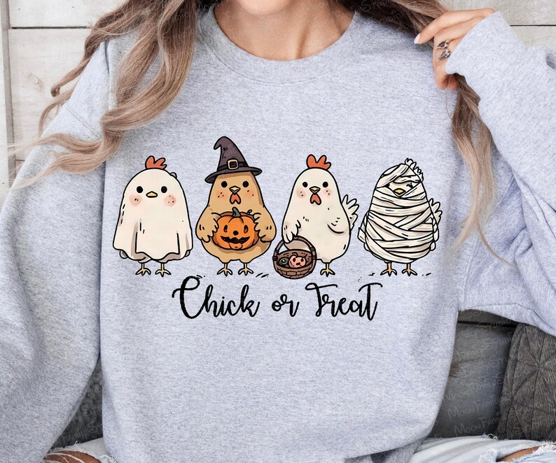Chick or Treat Png, Halloween Png, Halloween Chicken Png, Ghost Chicken ...