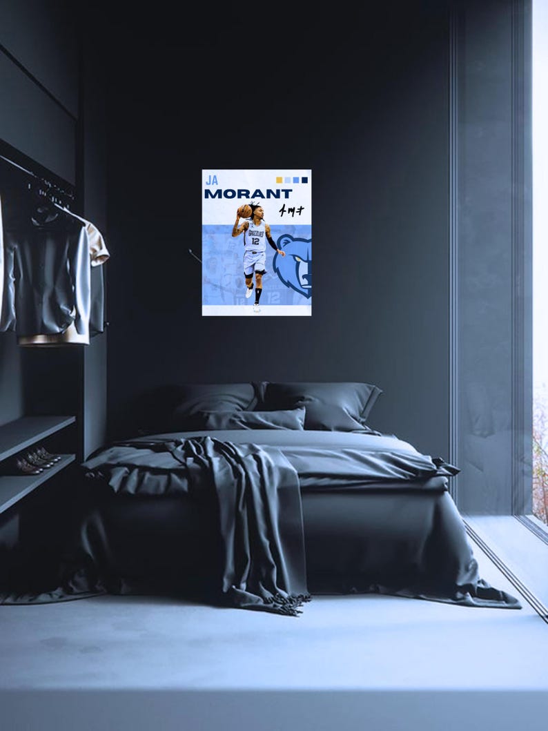 Ja Morant Poster Matte Vertical, Sports Wall Art, Basketball Decor ...