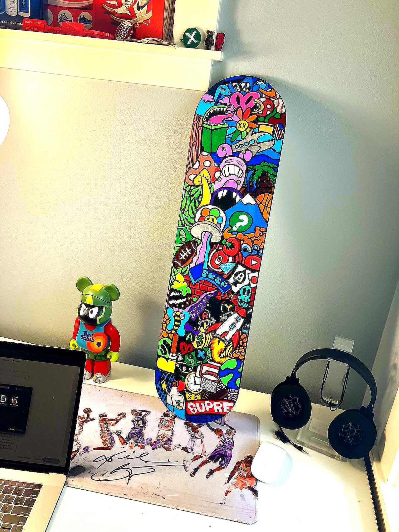 Vexx Style Skateboard Deck Hand Painted Teen Wall Art - Etsy