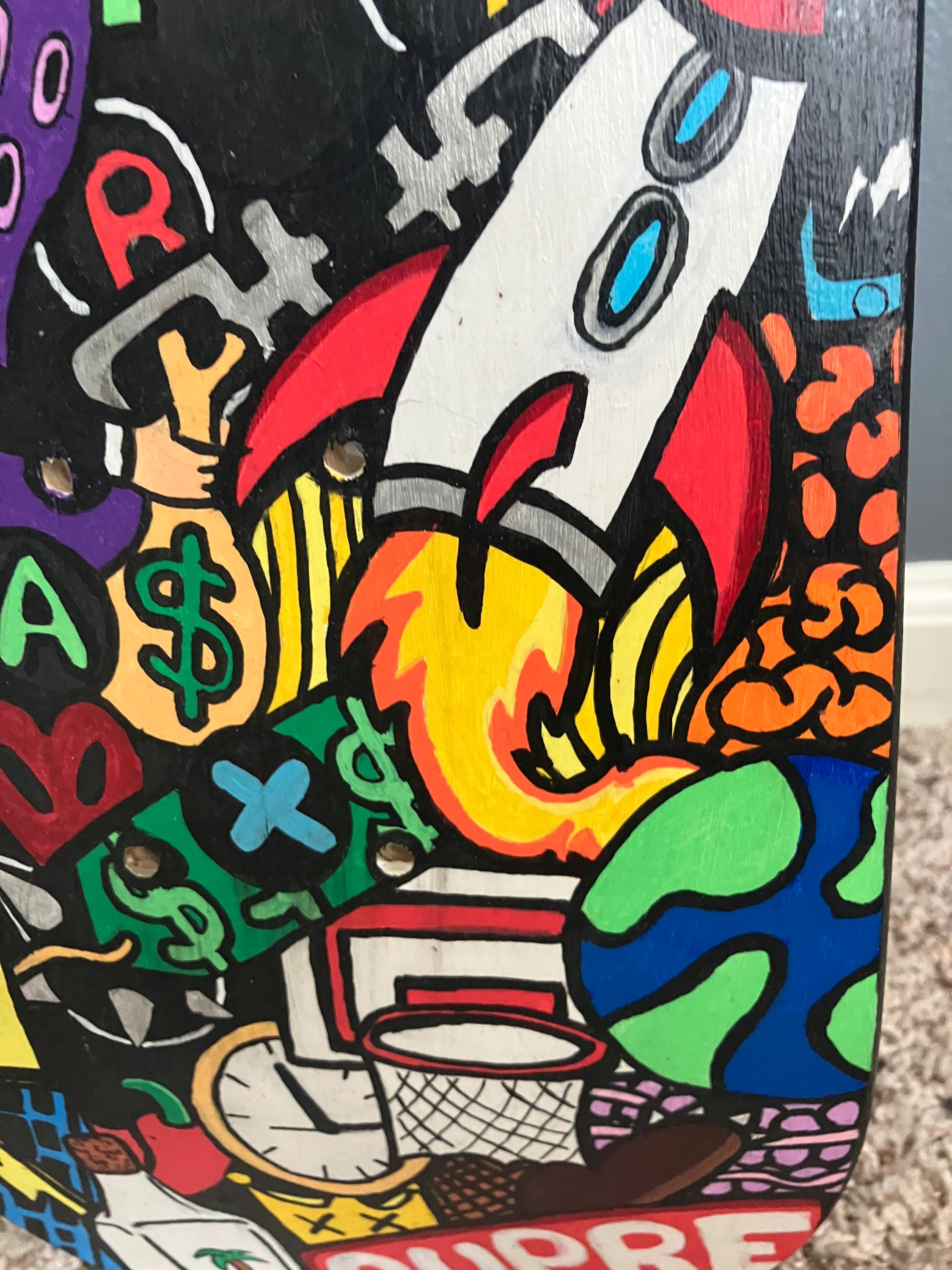 Vexx Style Skateboard Deck Hand Painted Teen Wall Art - Etsy