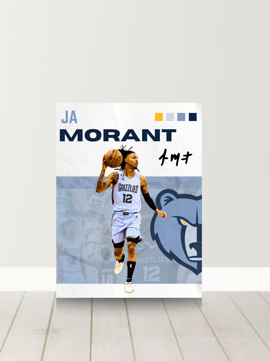 Ja Morant Poster Matte Vertical, Sports Wall Art, Basketball Decor ...