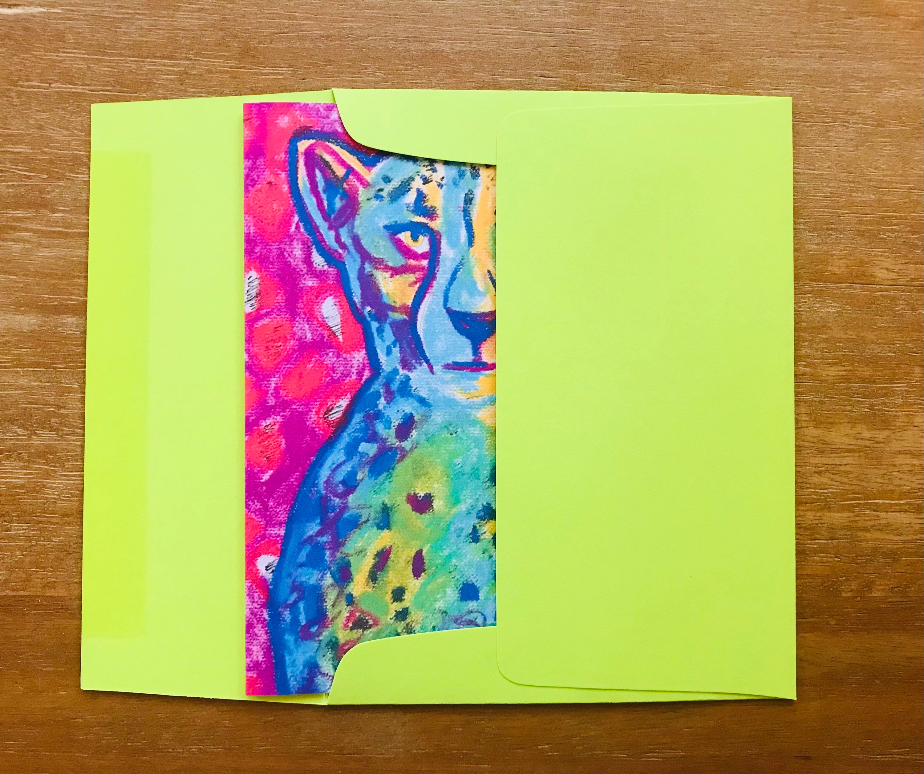 Set of 6 Cheetah. Blank Notecards and Corresponding Envelopes - Etsy