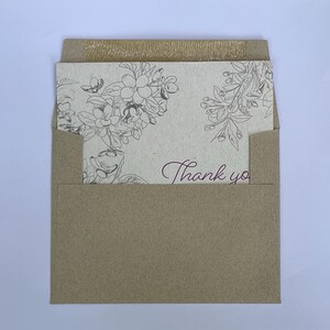 Thank You Notecards on Beautifully Soft Fiber Textured Paper by Katy ...
