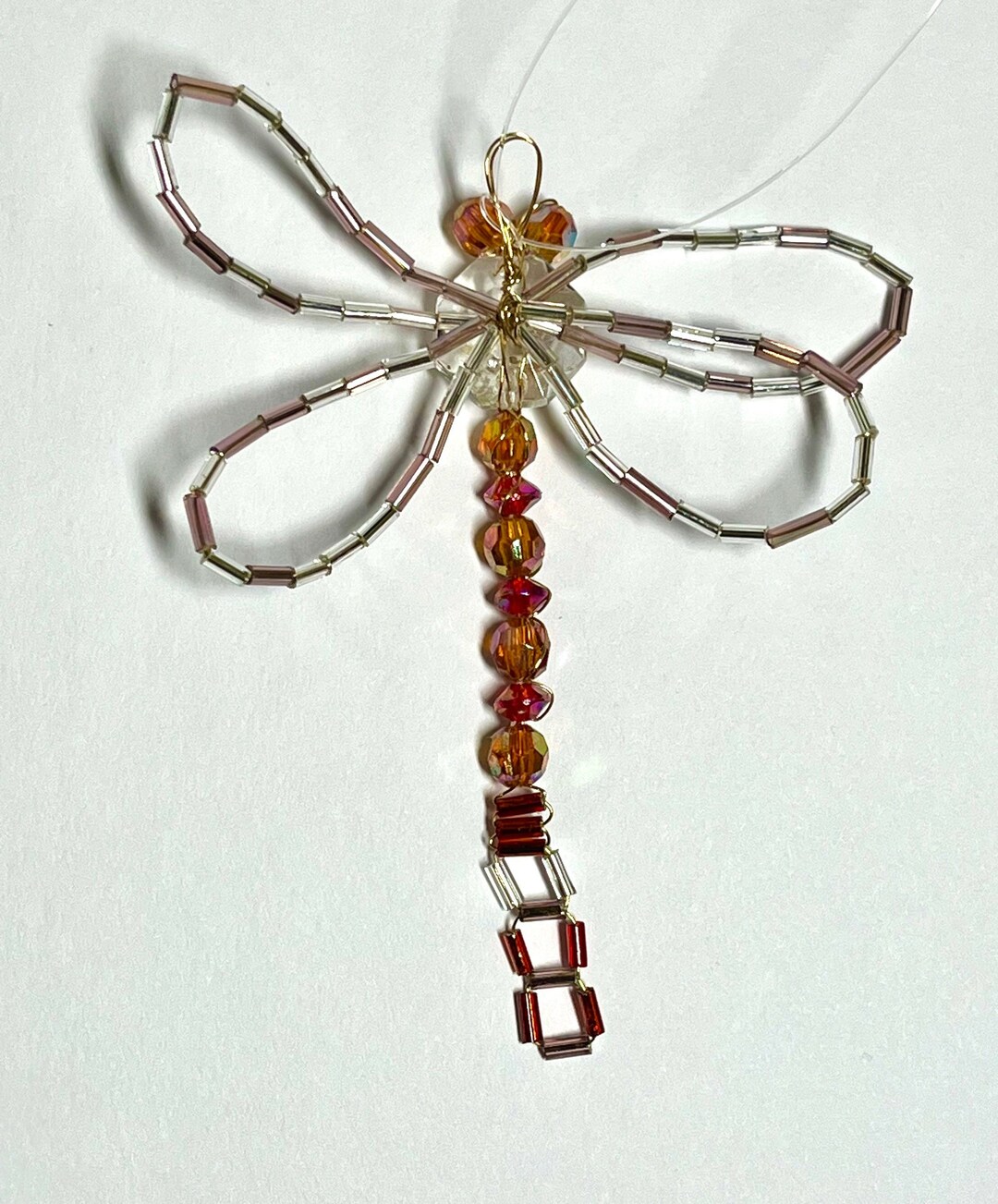 Beaded Dragonfly Ornament - Etsy