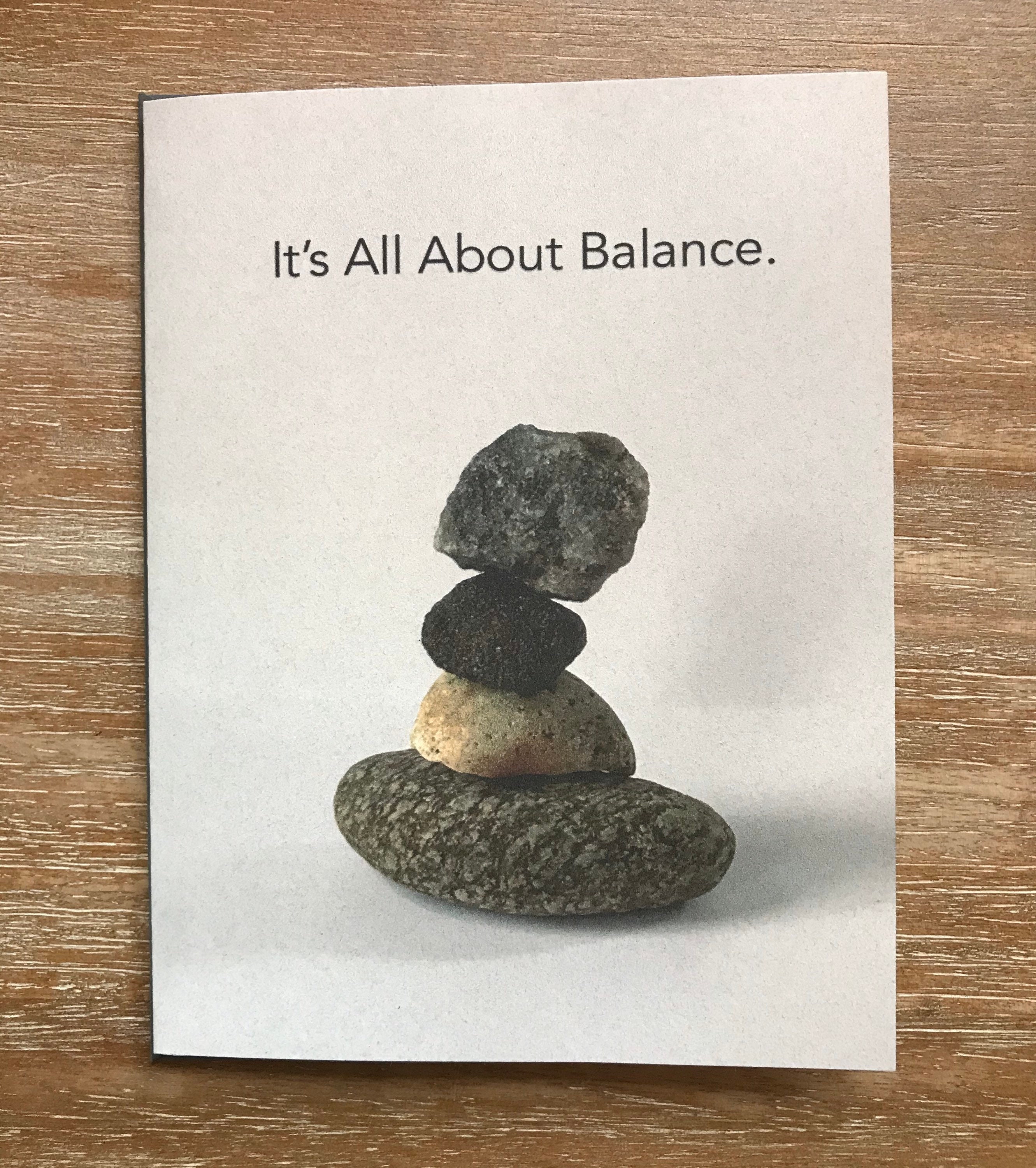 Balance. One Blank Notecard and Corresponding Envelope Featuring ...