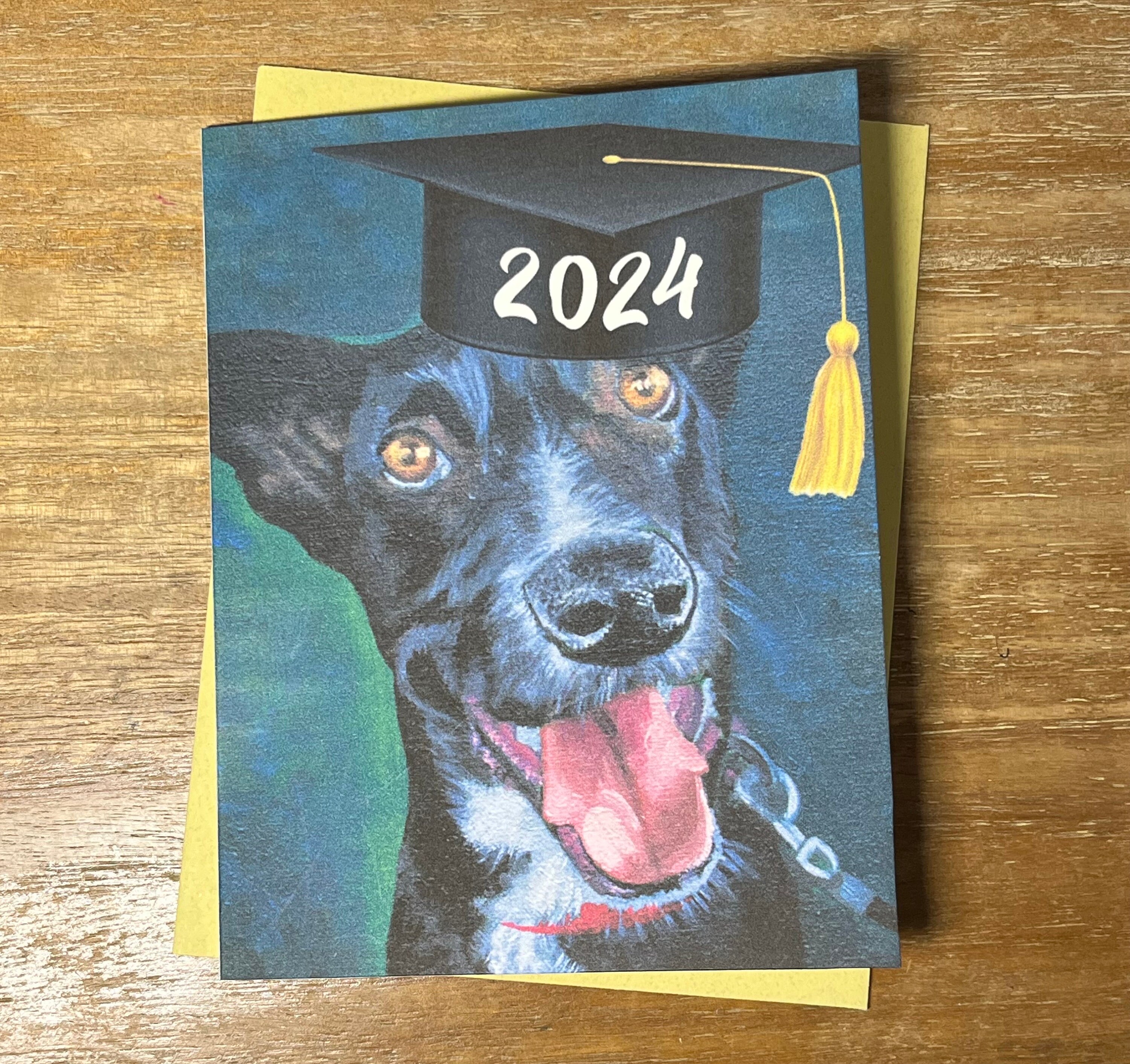Graduation Dog Card With Envelope by Katy Clark - Etsy