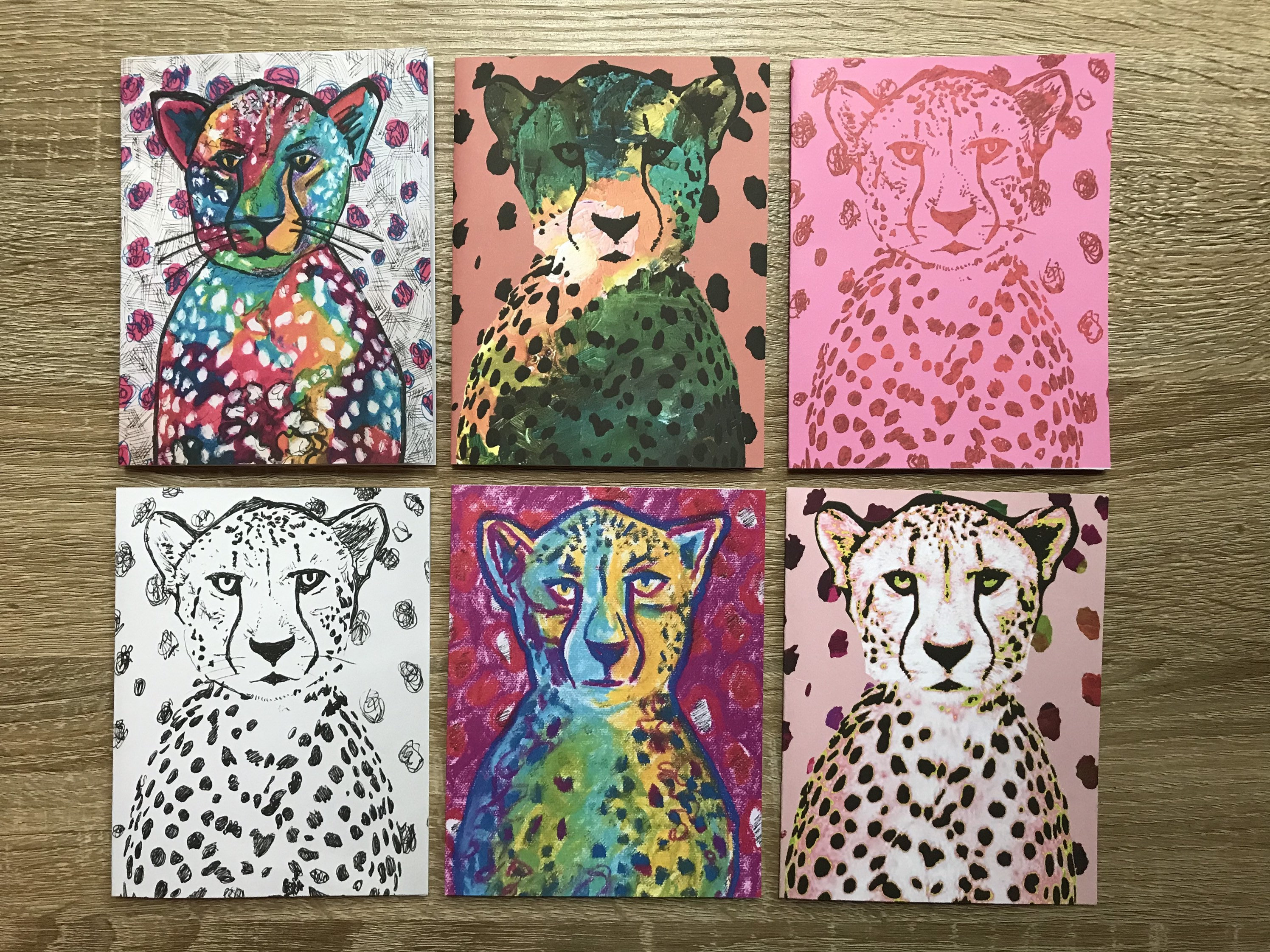Set of 6 Cheetah. Blank Notecards and Corresponding Envelopes - Etsy
