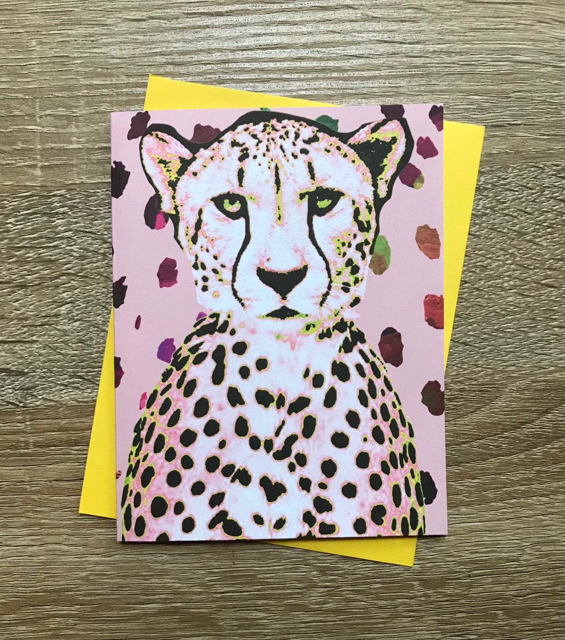 Set of 6 Cheetah. Blank Notecards and Corresponding Envelopes - Etsy